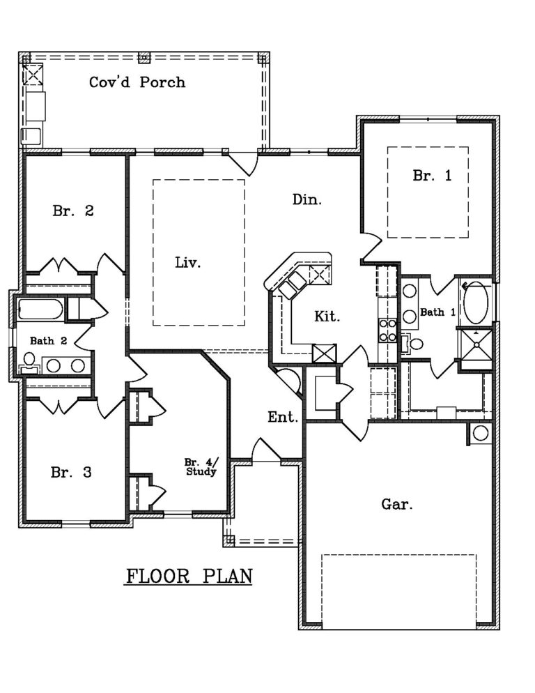 Plan № 1379-021 (S.F.L.A.=1741) - Cook Residential Design
